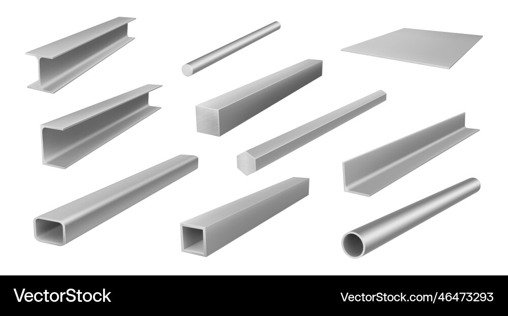 Metal elements for metallic construction Vector Image