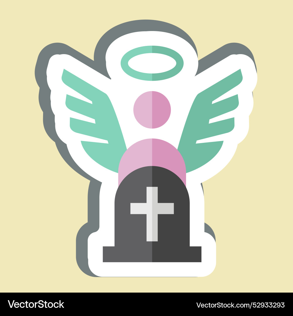 Sticker dead related to seath symbol simple Vector Image
