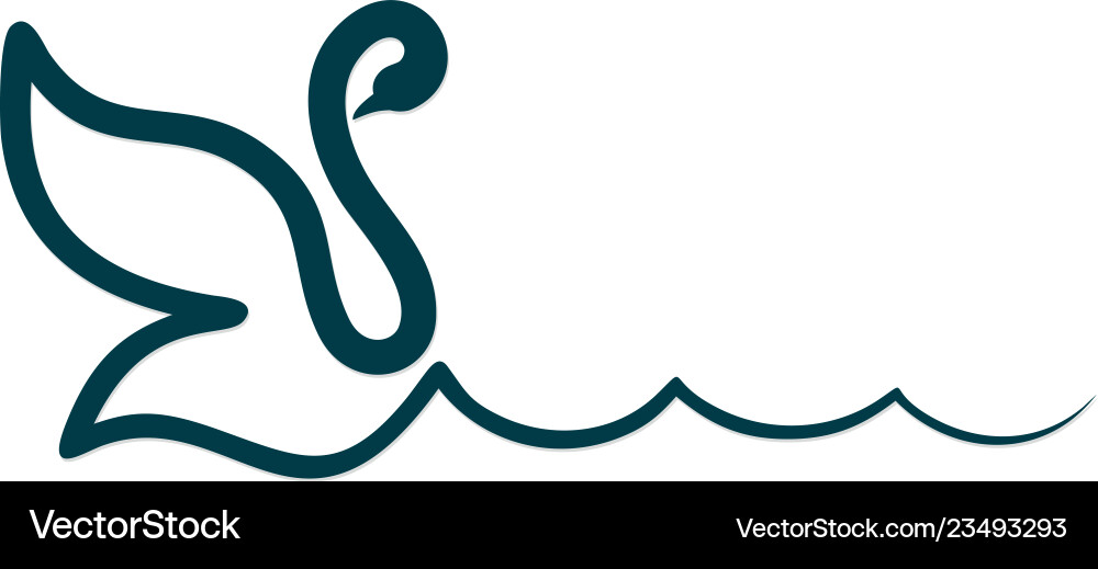 Symbol of swan Royalty Free Vector Image - VectorStock