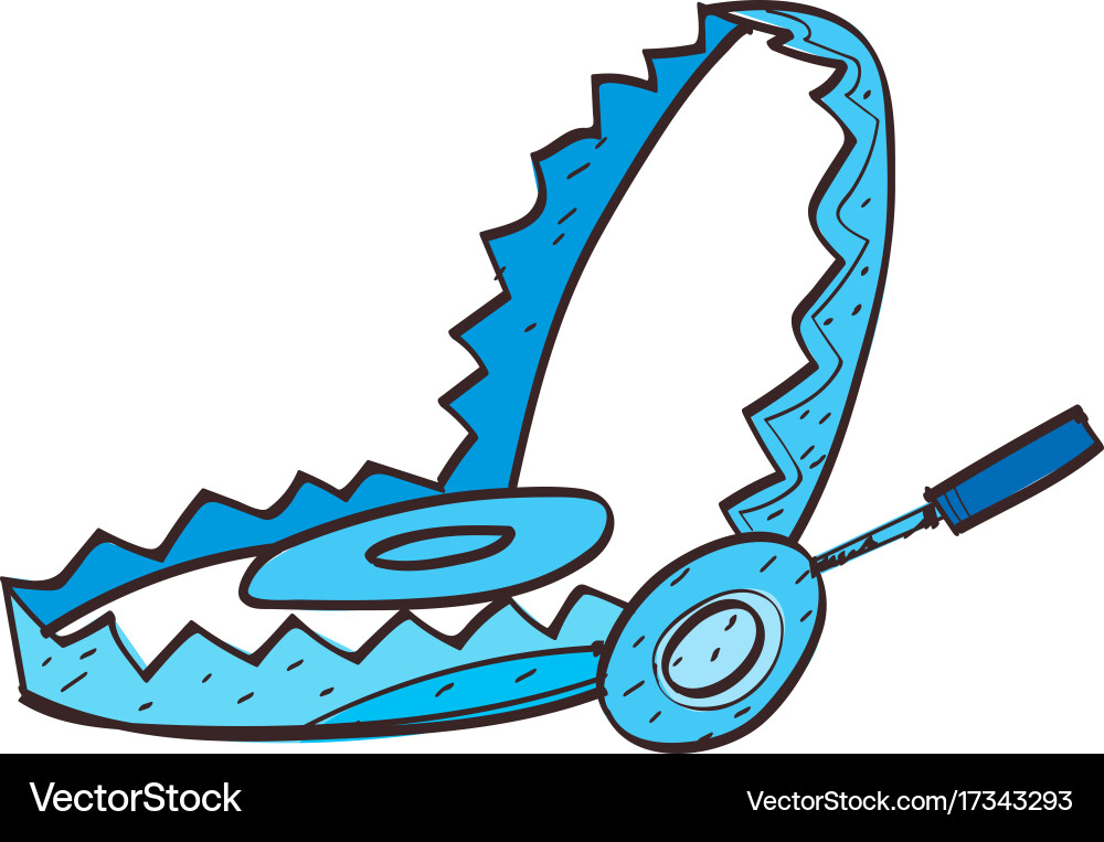 Trap color icon with a black outline on white Vector Image