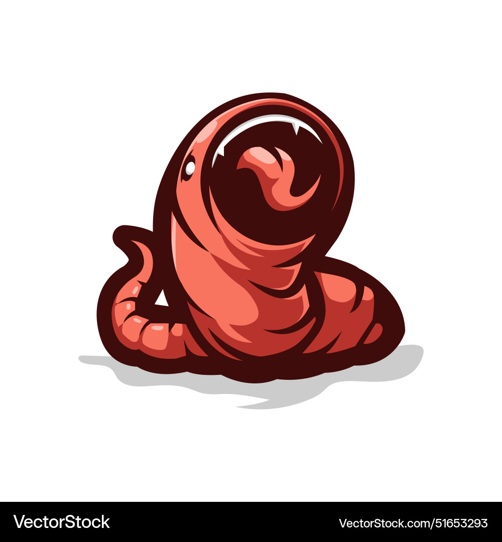 Worm monster Royalty Free Vector Image - VectorStock