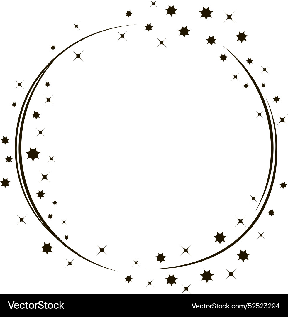 A frame with sparkling stars perfect Royalty Free Vector