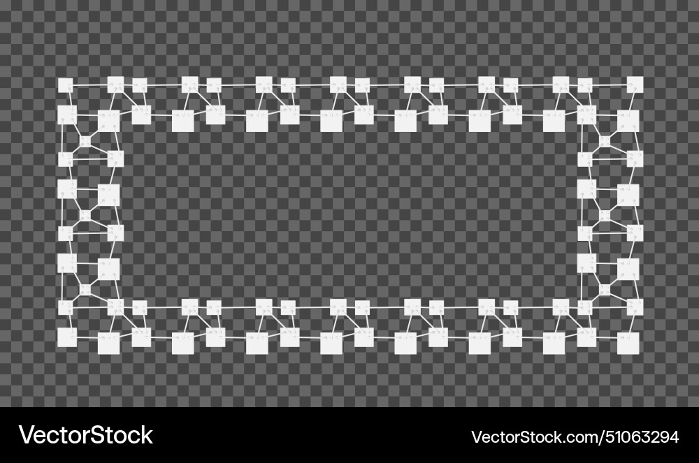 Eps10 frame of white cubes interconnected Vector Image