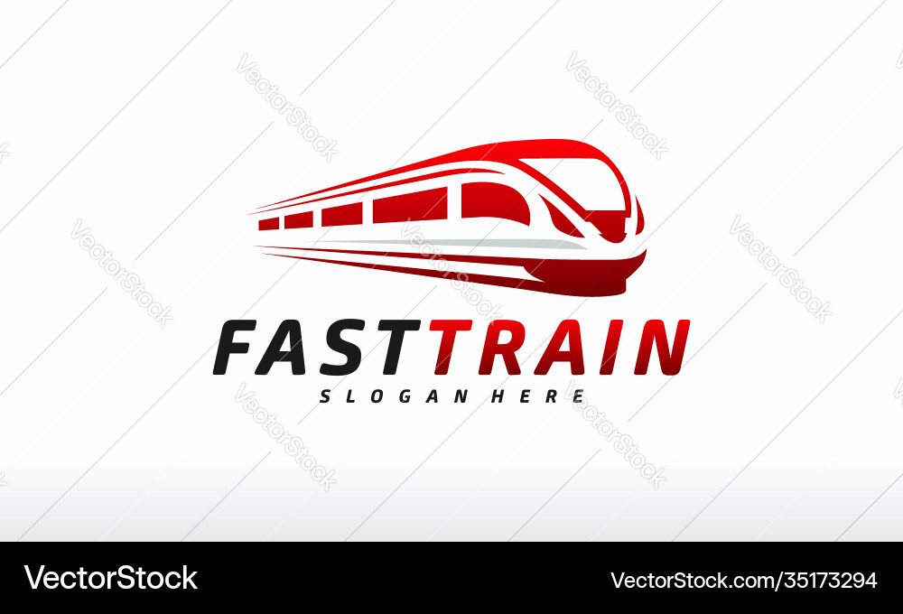 Futuristic metro railway transport logotype icon Vector Image
