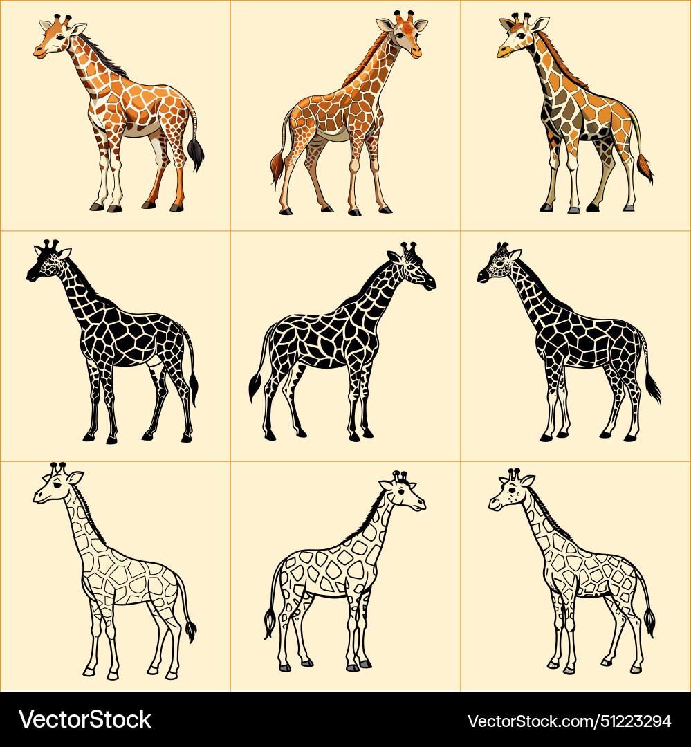 Giraffe file Royalty Free Vector Image - VectorStock