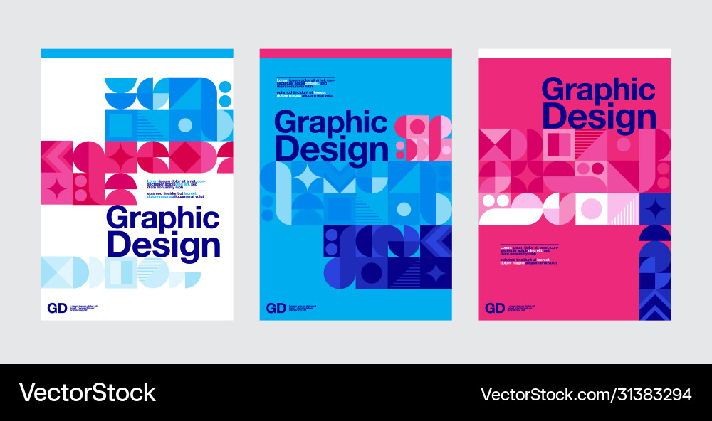 Graphic design geometry shape blue layout Vector Image