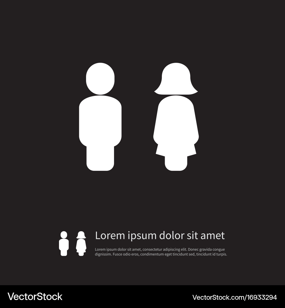 Isolated lady icon mister element can Royalty Free Vector