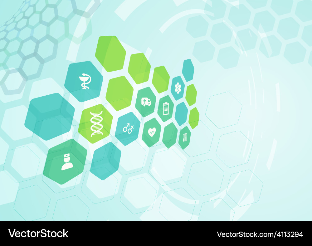 Medical Hexagon Background Royalty Free Vector Image