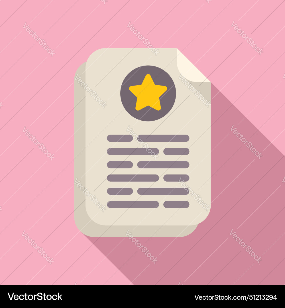 Reward paper bonus icon flat offer Royalty Free Vector Image
