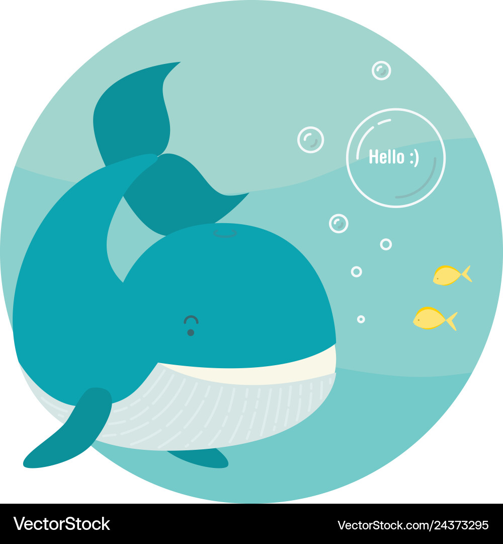 Blue whale Royalty Free Vector Image - VectorStock