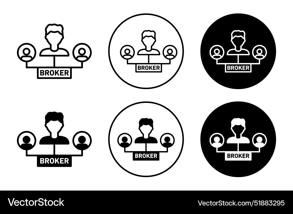 Broker icon Royalty Free Vector Image - VectorStock