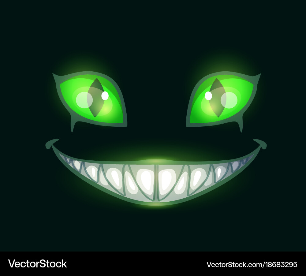 Cartoon scary monster face Royalty Free Vector Image