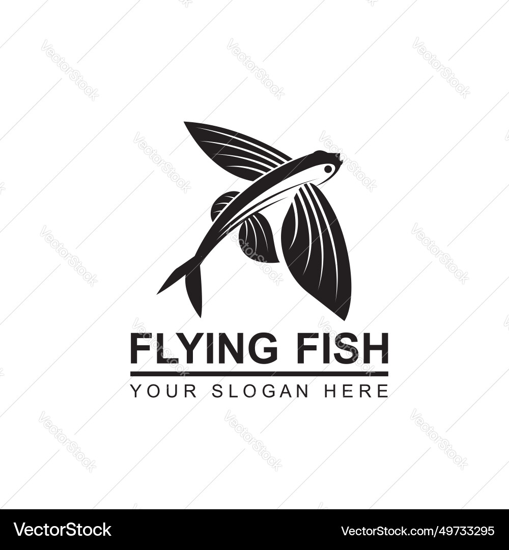 Flying fish icon Royalty Free Vector Image - VectorStock