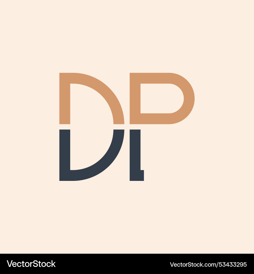 Modern dp letter logo design creative and Vector Image