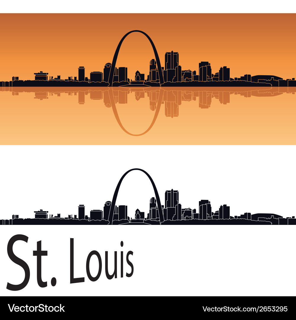 St louis skyline Royalty Free Vector Image - VectorStock
