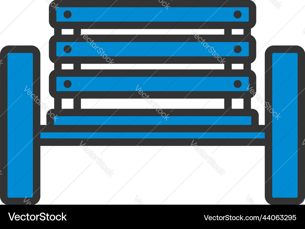 Tennis player bench icon Royalty Free Vector Image