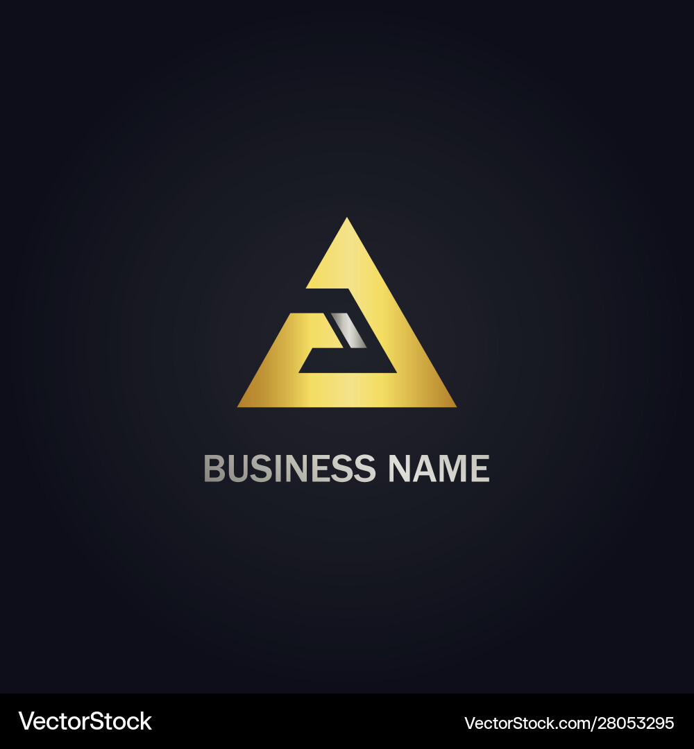 Triangle delta business logo Royalty Free Vector Image