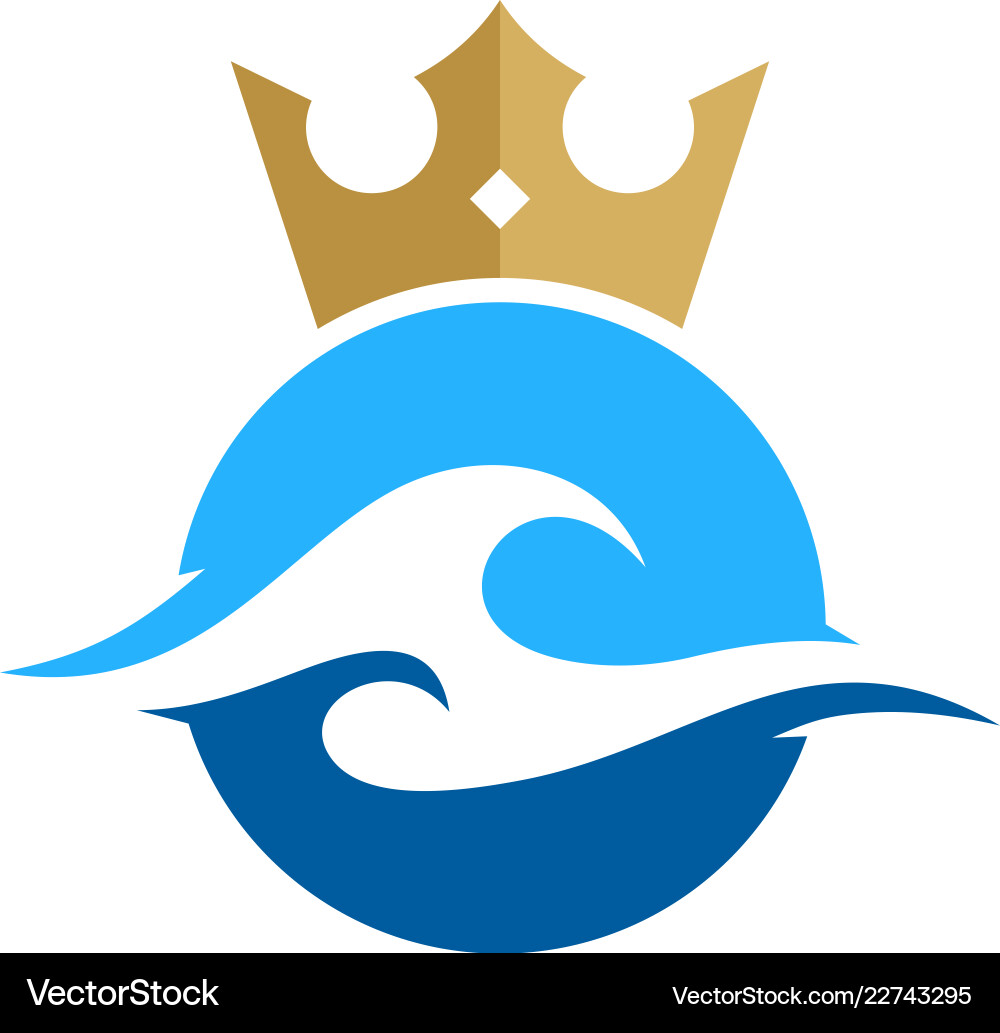 Wave Kingdom Logo Royalty Free Vector Image - VectorStock