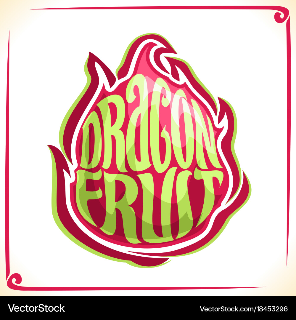 Logo for dragon fruit Royalty Free Vector Image