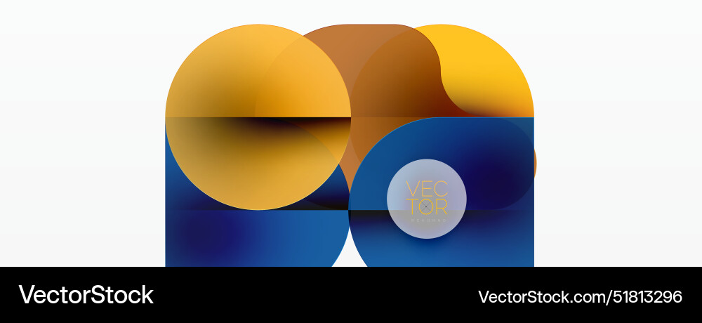 Minimal round shapes geometric abstract background