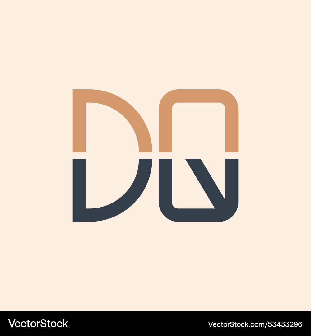 Modern dq letter logo design creative Royalty Free Vector