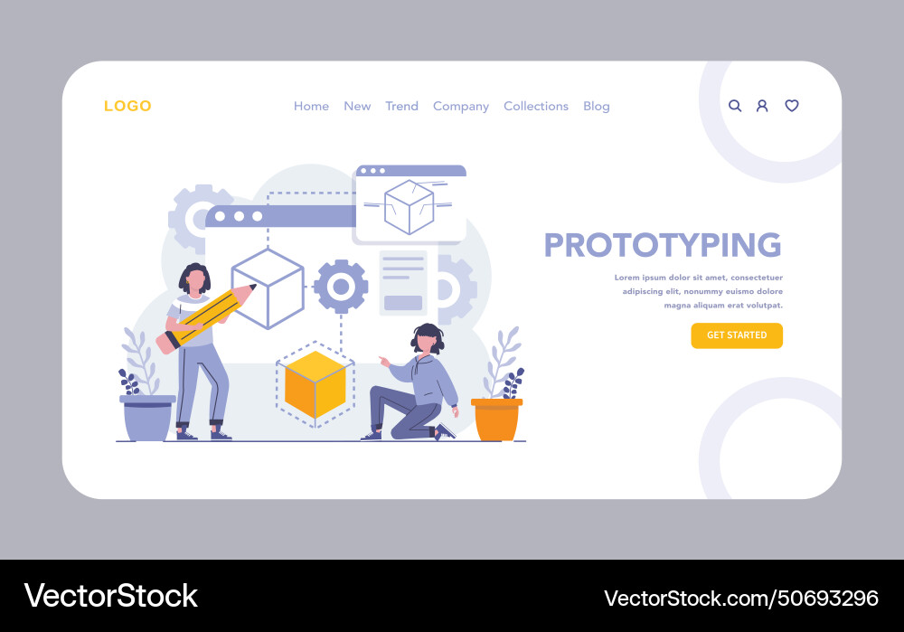Product development concept flat Royalty Free Vector Image