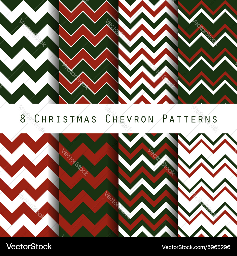 Retro Christmas Chevron Pattern Royalty Free Vector Image