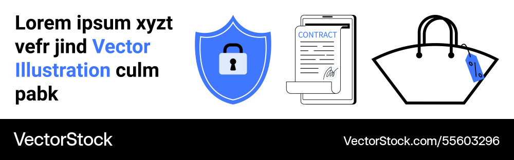Secure transactions featuring lock shield legal Vector Image