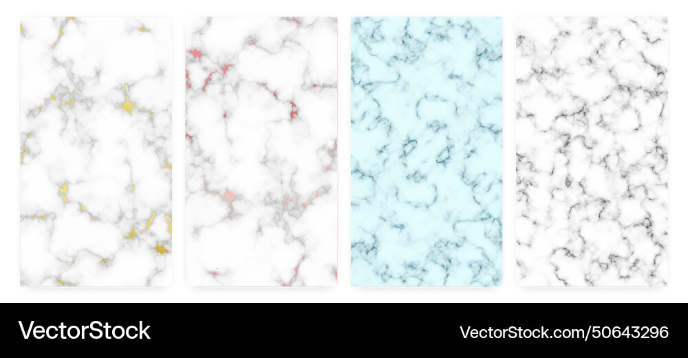 Set of marble texture backgrounds Royalty Free Vector Image