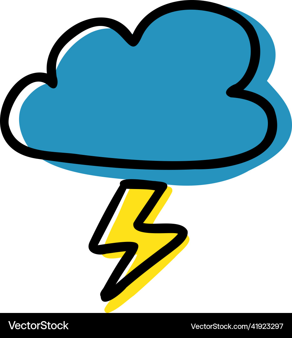 Cloud and lightning for weather forecast Vector Image