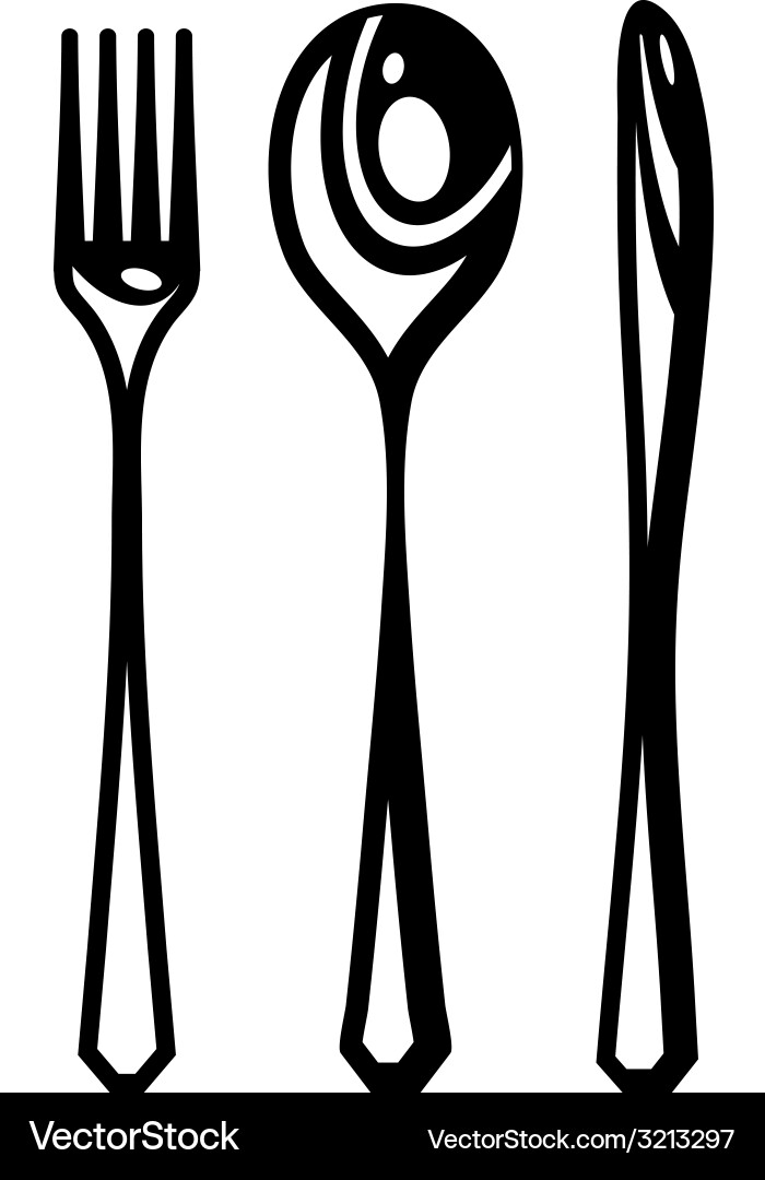 Cutlery abstract Royalty Free Vector Image - VectorStock