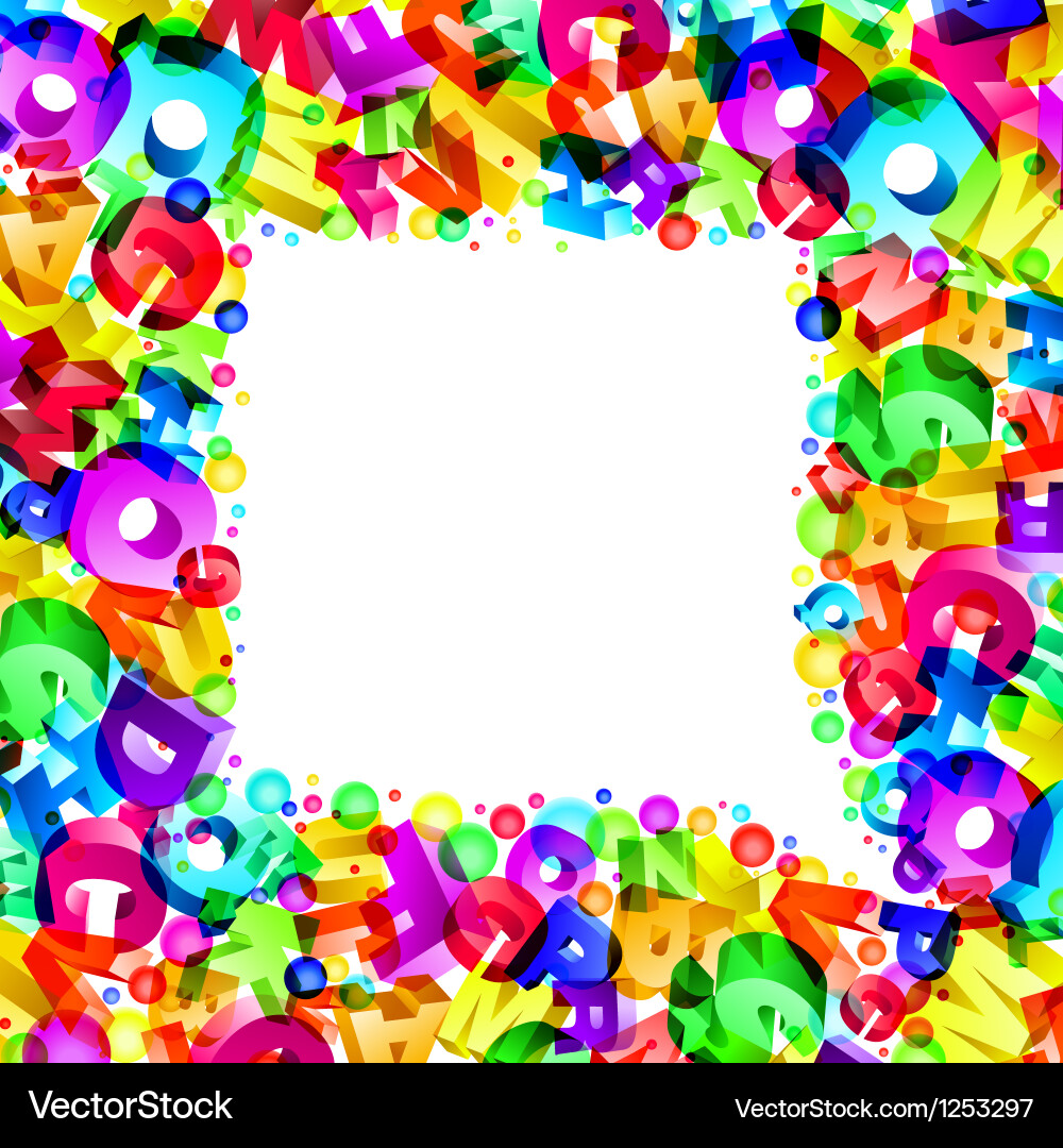 Font bubble3 Royalty Free Vector Image - VectorStock