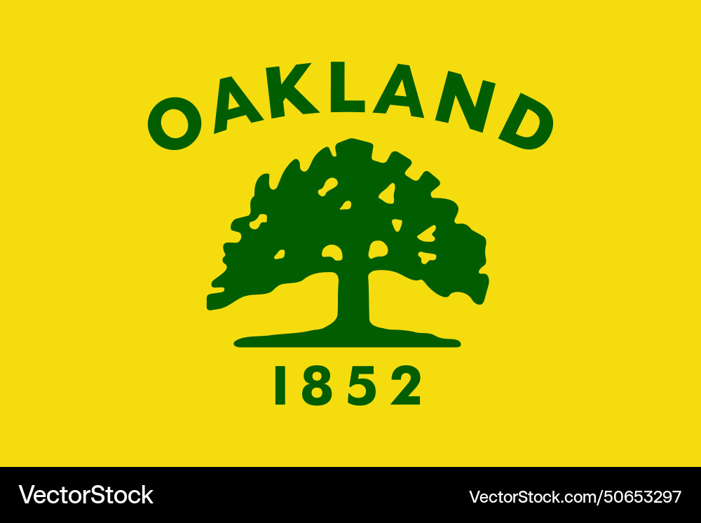 Oakland flag Royalty Free Vector Image - VectorStock