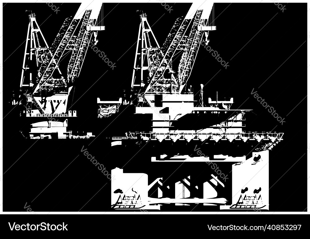 Oil platform Royalty Free Vector Image - VectorStock