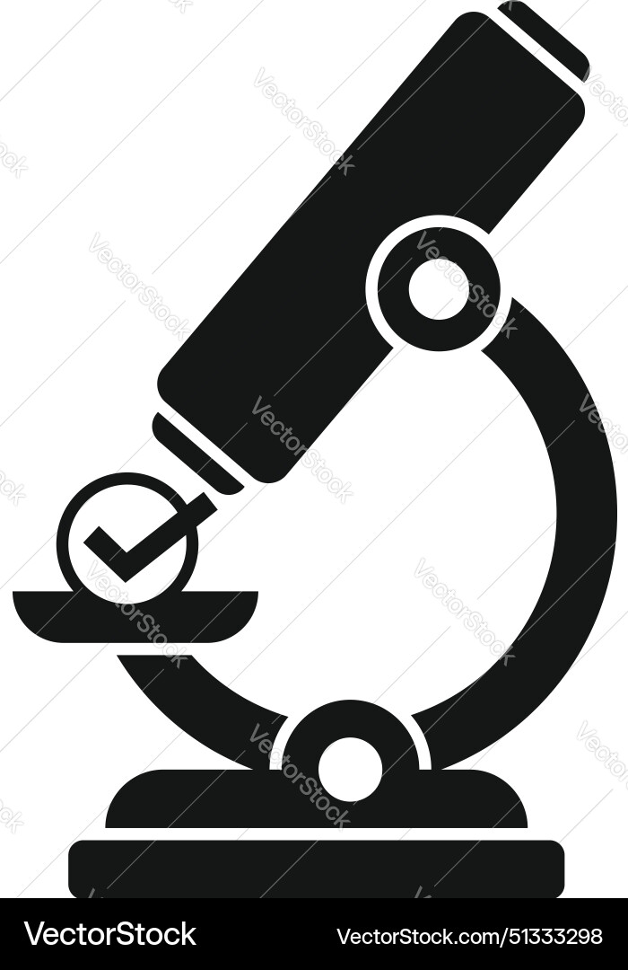 Black microscope icon Royalty Free Vector Image