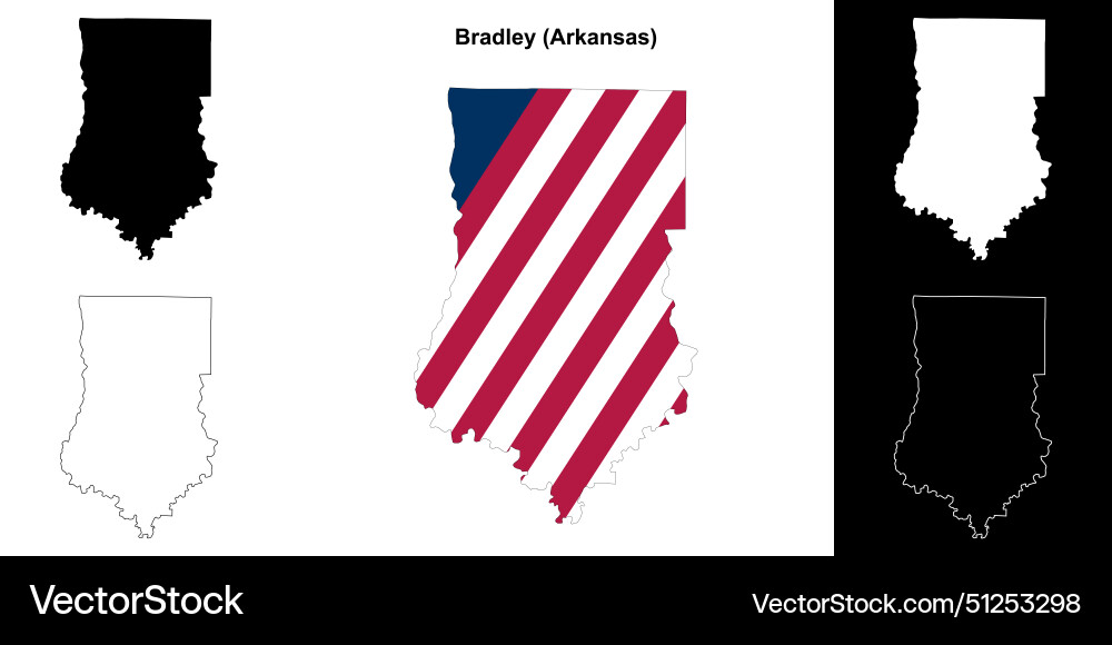 Bradley outline map Royalty Free Vector Image - VectorStock