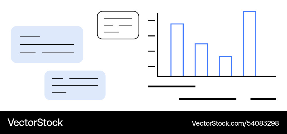 Business chart analysis with bar graph and Vector Image