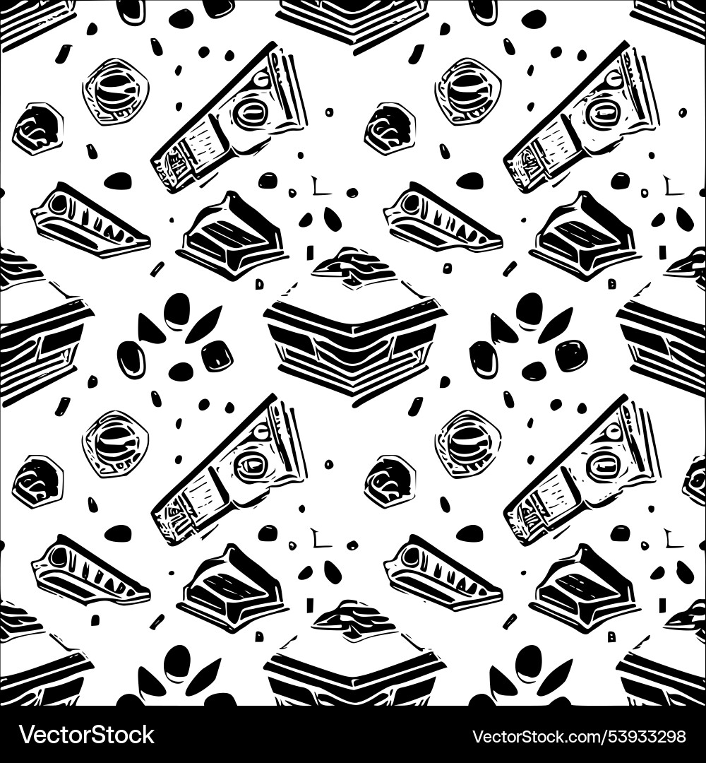 Coffin abstract pattern seamless Royalty Free Vector Image
