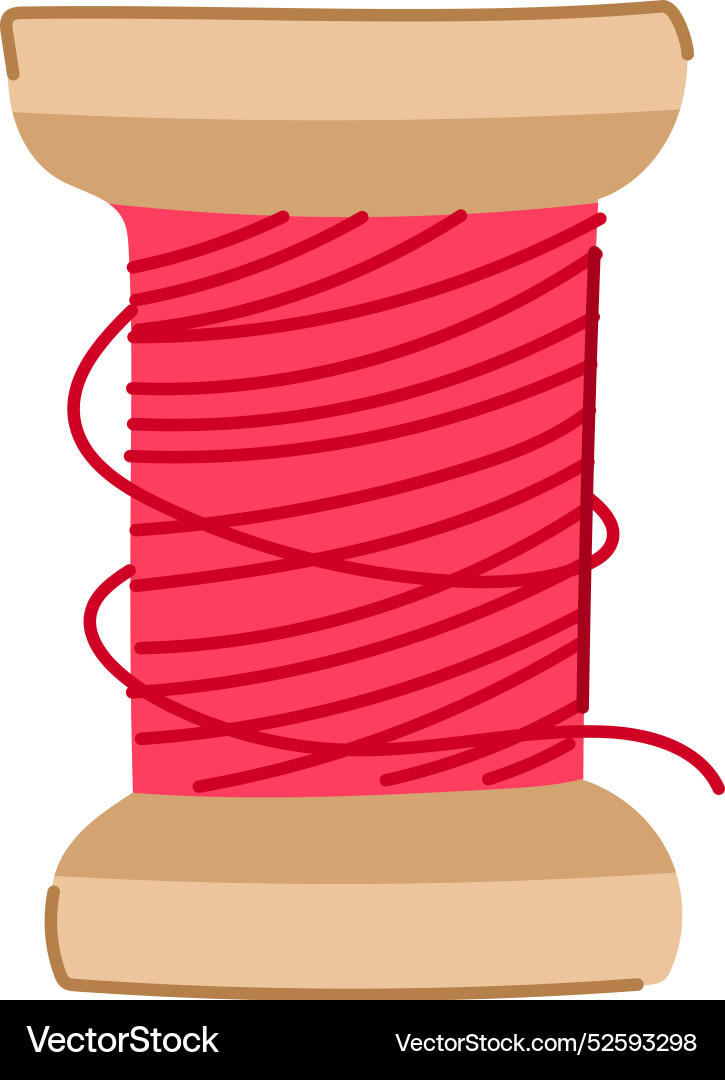 Cotton thread spool cartoon Royalty Free Vector Image