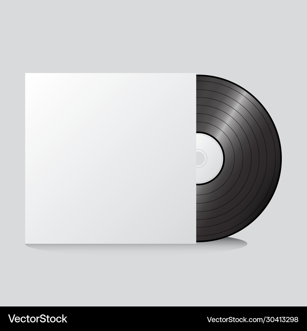 Record mockup Royalty Free Vector Image - VectorStock