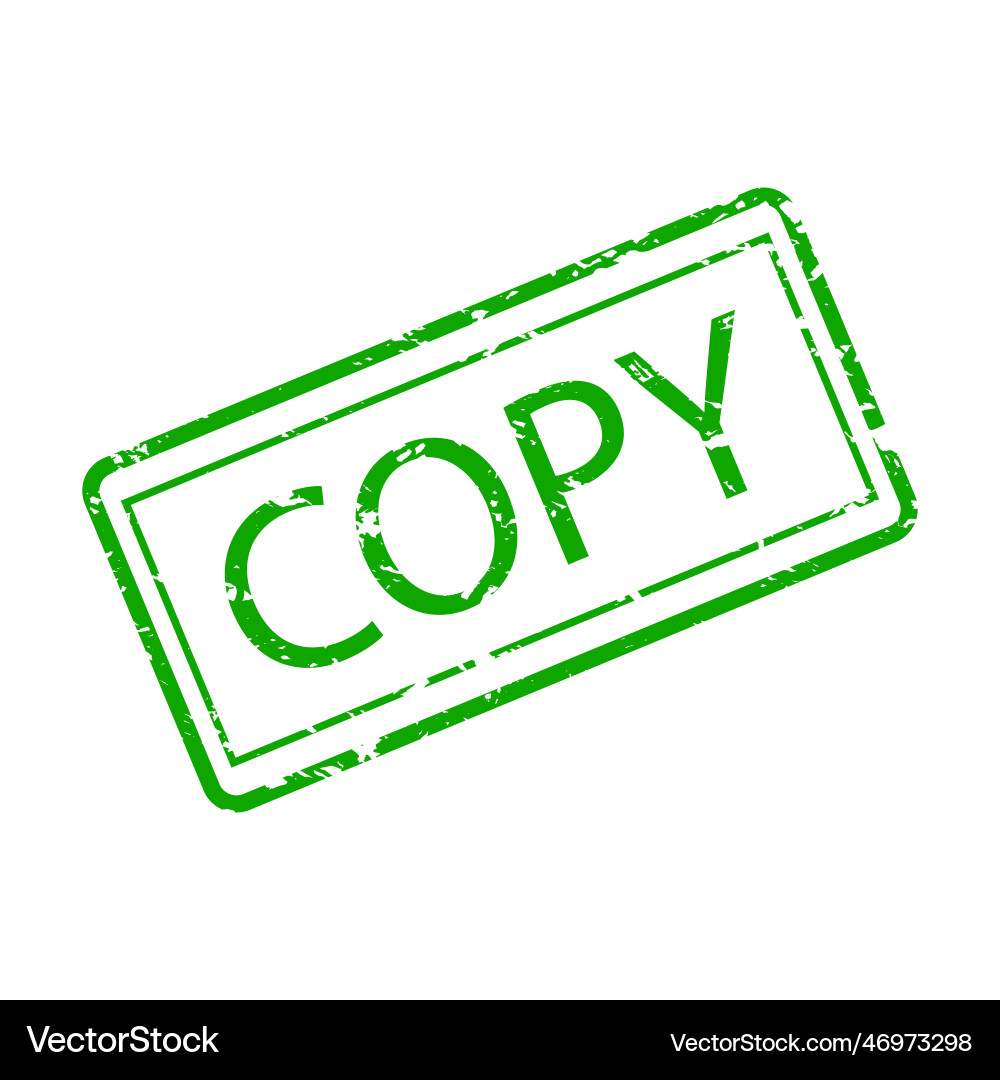 Rubber stamp with word copy for office document Vector Image