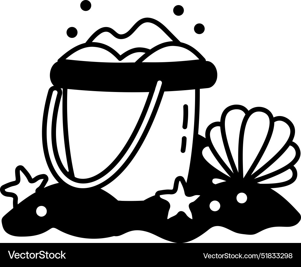 Sand bucket Royalty Free Vector Image - VectorStock