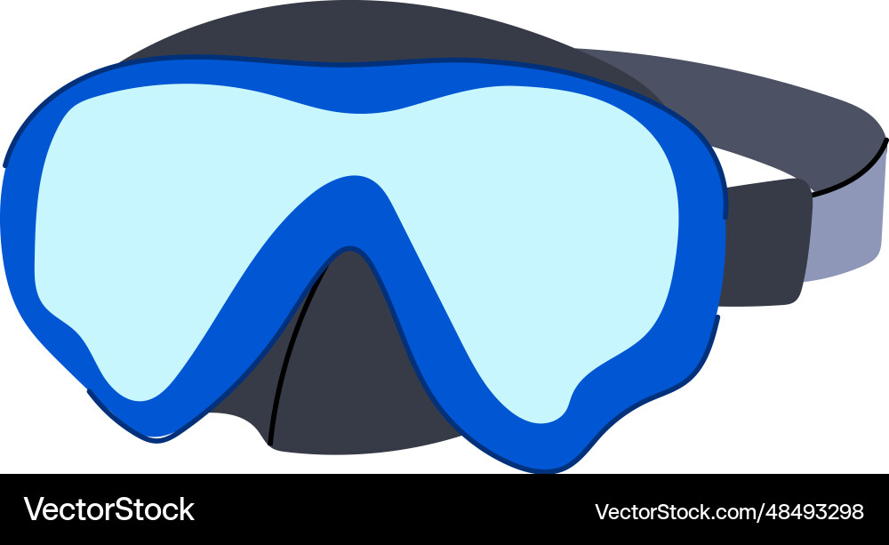 Scuba diving mask cartoon Royalty Free Vector Image