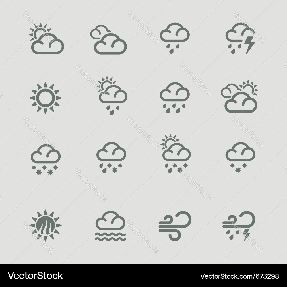 Weather forecast pictograms - day Royalty Free Vector Image