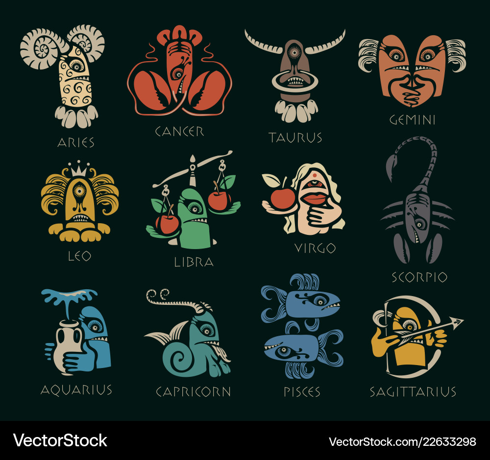 Zodiac signs and their monsters - Horoscopeaz.com