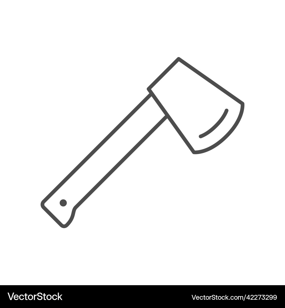 Axe tool line outline icon Royalty Free Vector Image