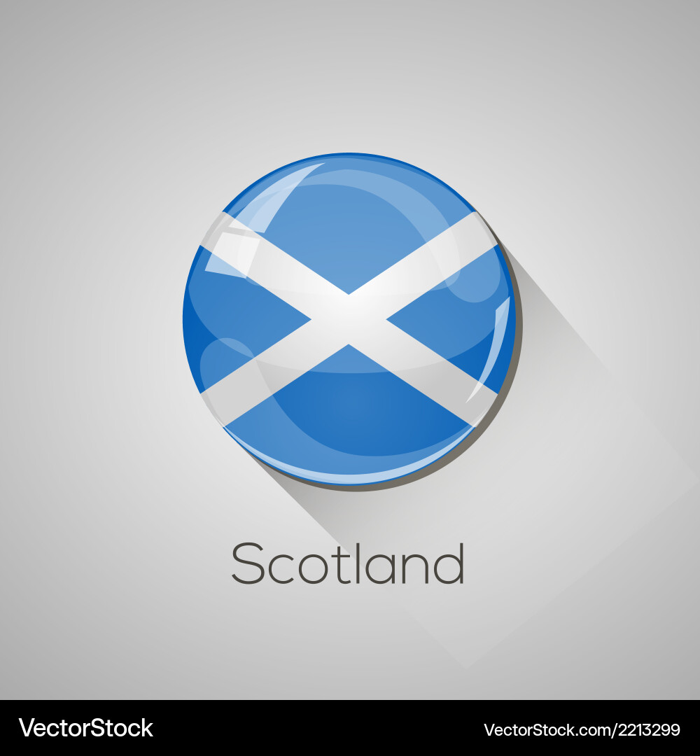 European flags set - scotland Royalty Free Vector Image
