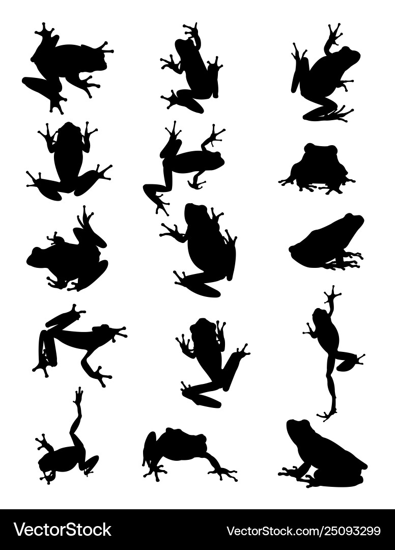 Frog animal silhouette Royalty Free Vector Image