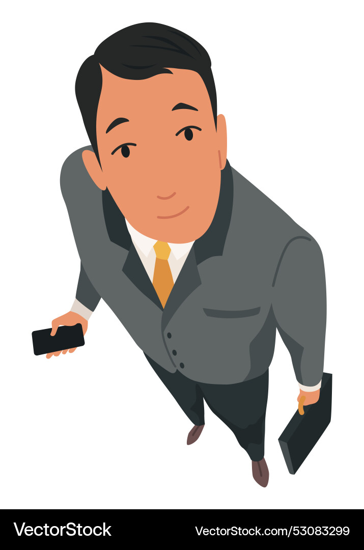 Overhead people looking up surprised man Vector Image