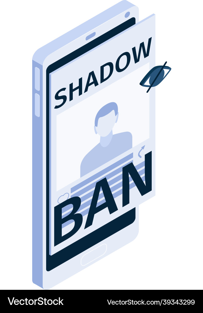 Shadow ban icon Royalty Free Vector Image - VectorStock